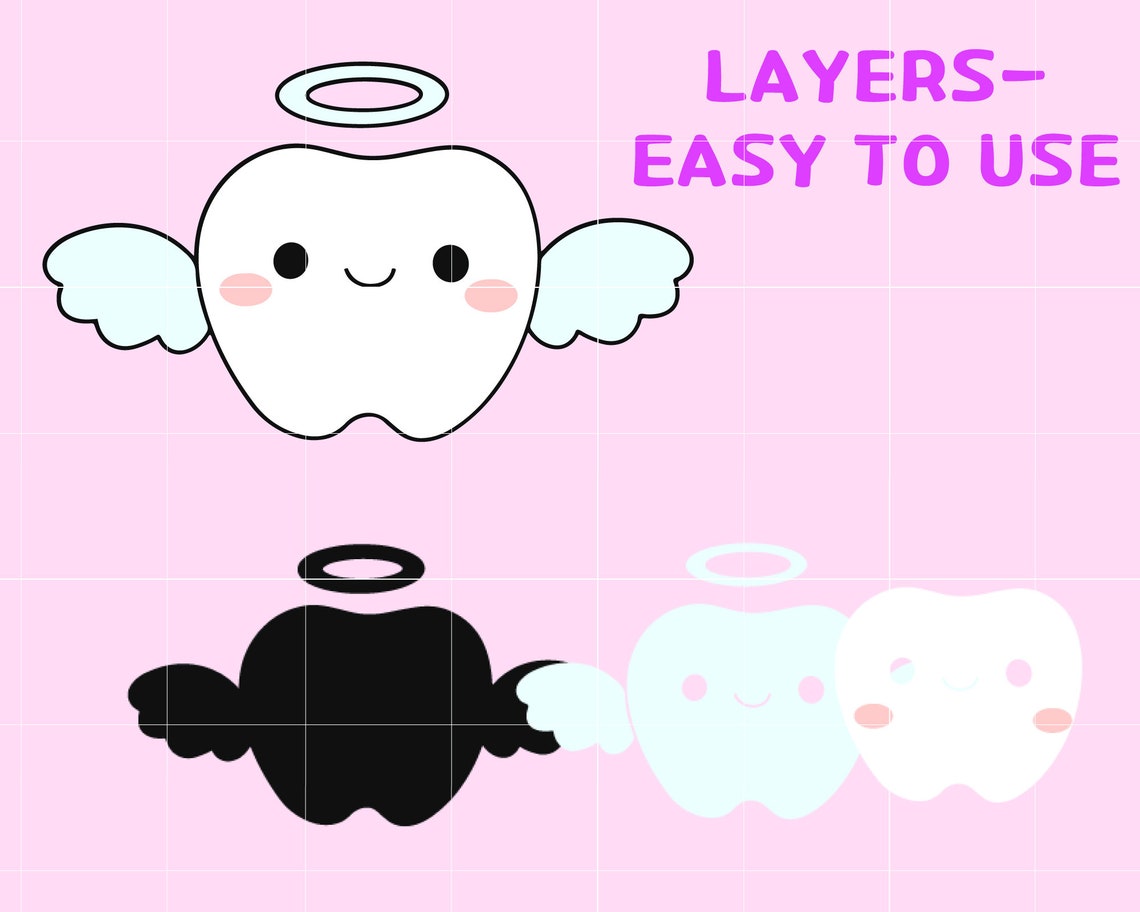 Tooth Svgtooth Fairy Svg Angel Wings Svg Devil With a Tail - Etsy