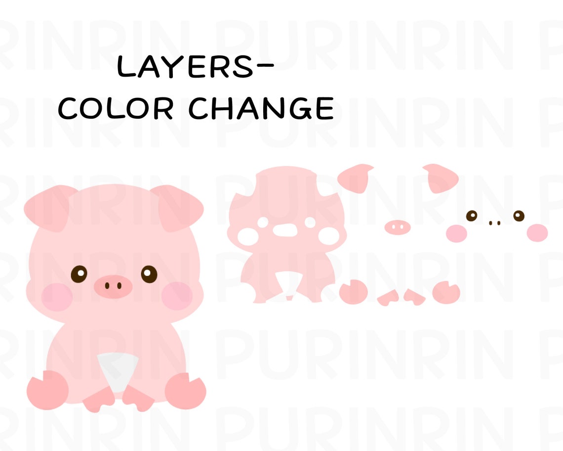 Pig Svg Cute Pig Bundle Svg Cricut Cut Files Baby Pig Svg - Etsy