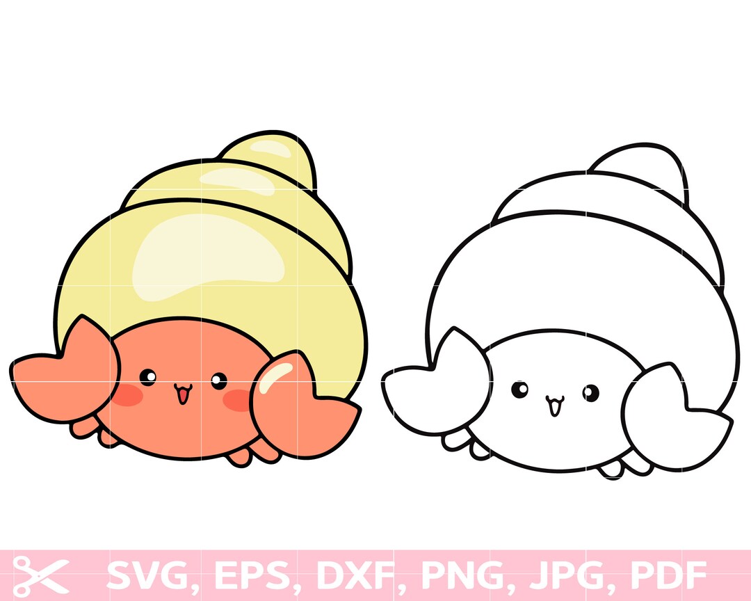 Hermit Crab SVG: Crab Theme Party, Commercial Use (digital Files) - Etsy