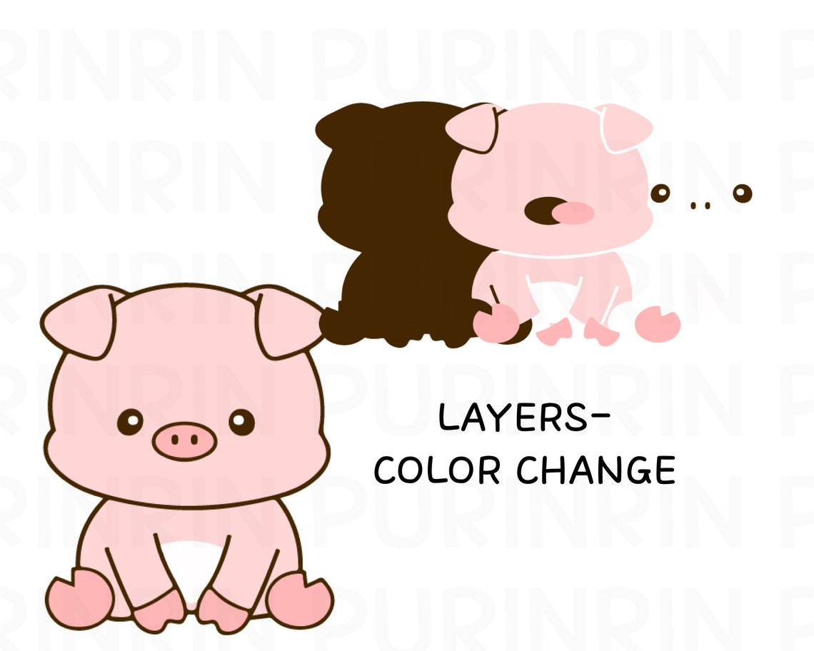 Pig Svg Cute Baby Pig Svg Cricut Cut Files Layered Files | Etsy