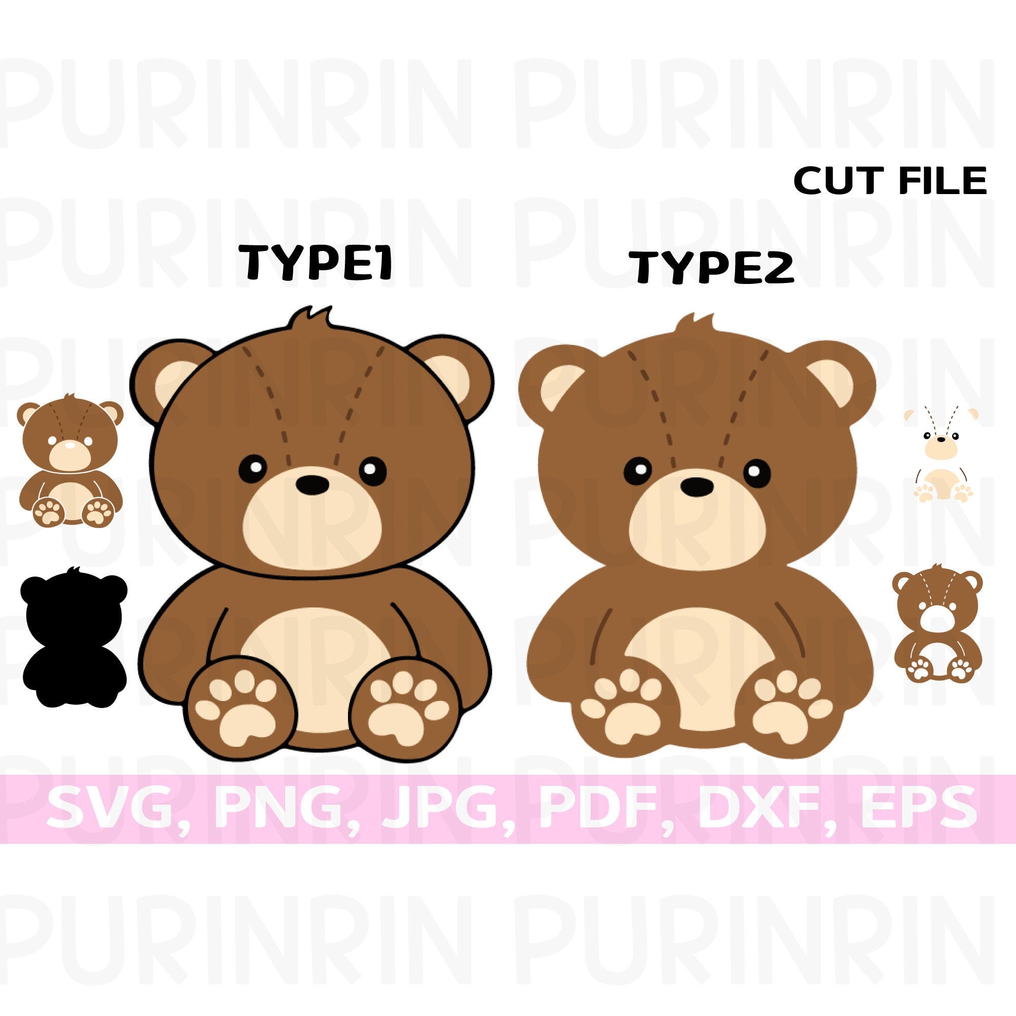 Oso de peluche svg oso bebé svg oso svg diseño traje de | Etsy España