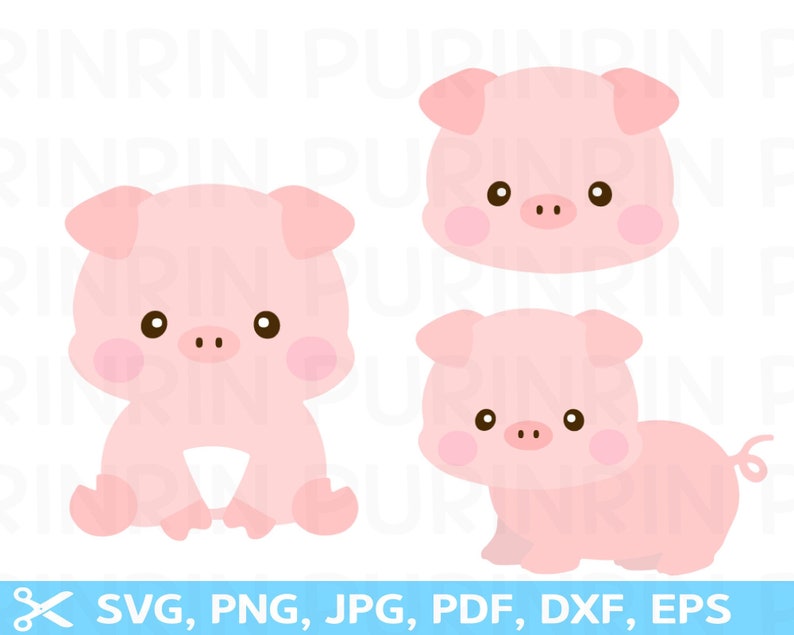 Pig Svg Cute Pig Bundle Svg Cricut Cut Files Baby Pig Svg - Etsy