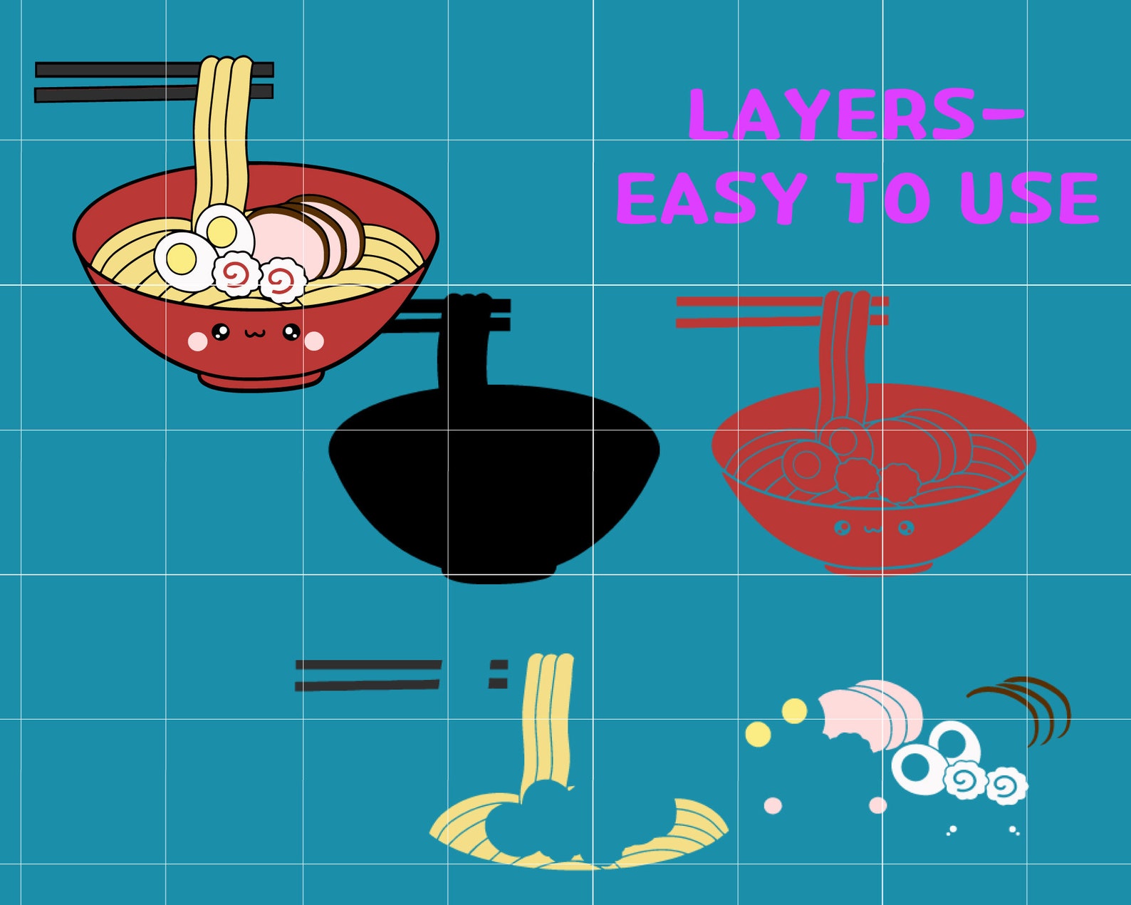 Ramen Svg Ramen Bowl Cuteramen Artsoul Food Svg Cute - Etsy