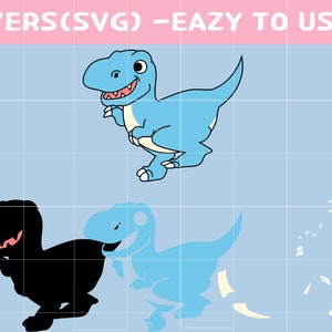 Dinosaur Svg, T-rex Svg, Dino Svg, Dinosaur Silhouette, Layered Cut ...