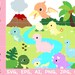 Dinosaurier SVG Big Bundle süße Dinosaurier svg Jurassic - Etsy.de
