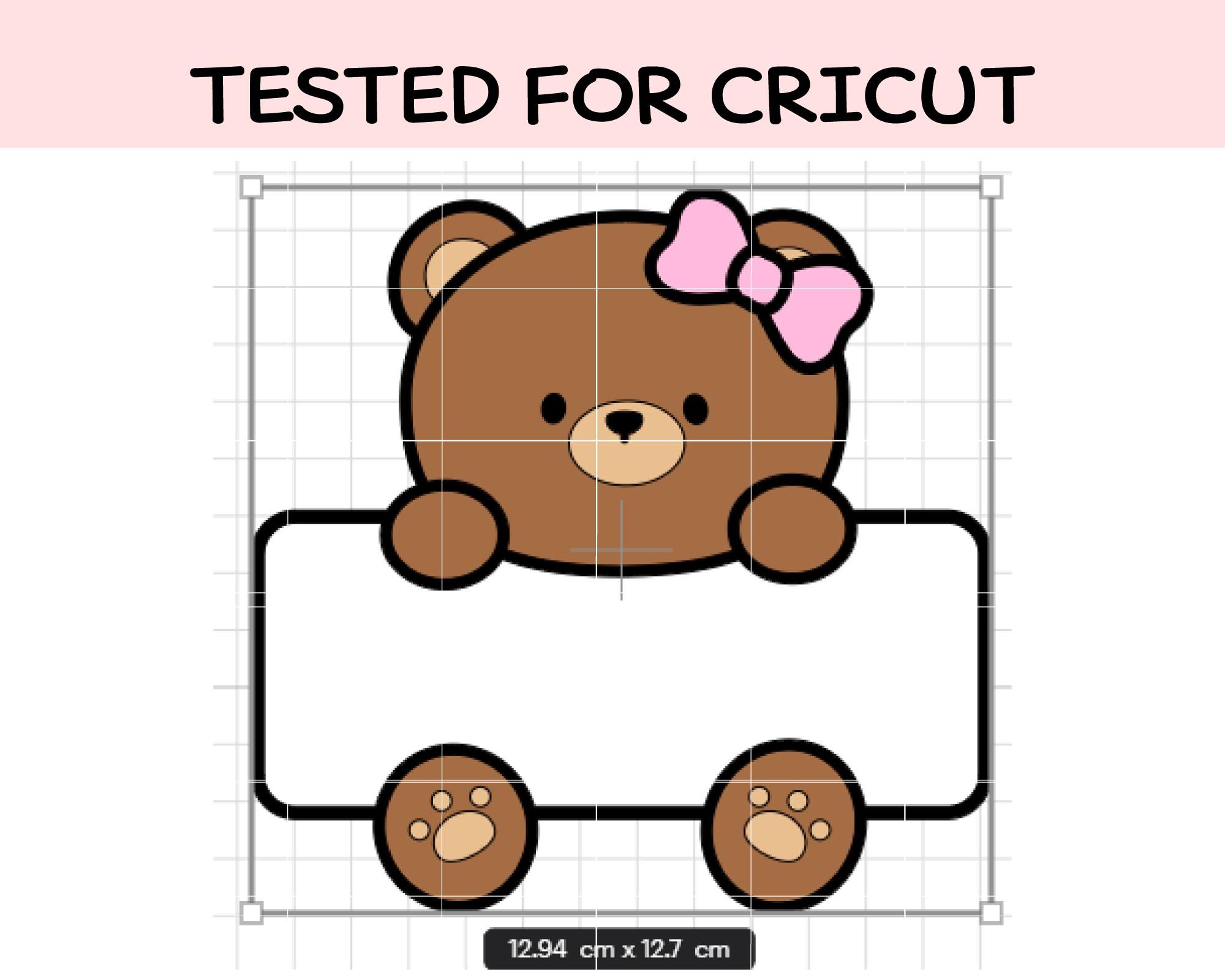 Cute Bear Car SVG Bundle | Kawaii Teddy With Bow SVG | Baby Shower ...