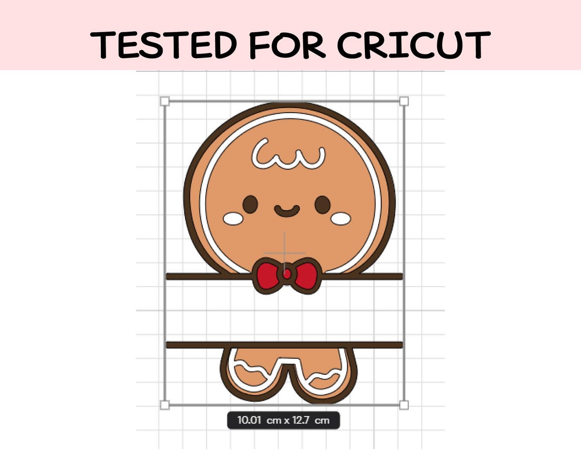 Gingerbread Name Tag SVG: Christmas Place Card, Kids' Name Frame ...