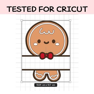Gingerbread Name Tag SVG: Christmas Place Card, Kids' Name Frame ...