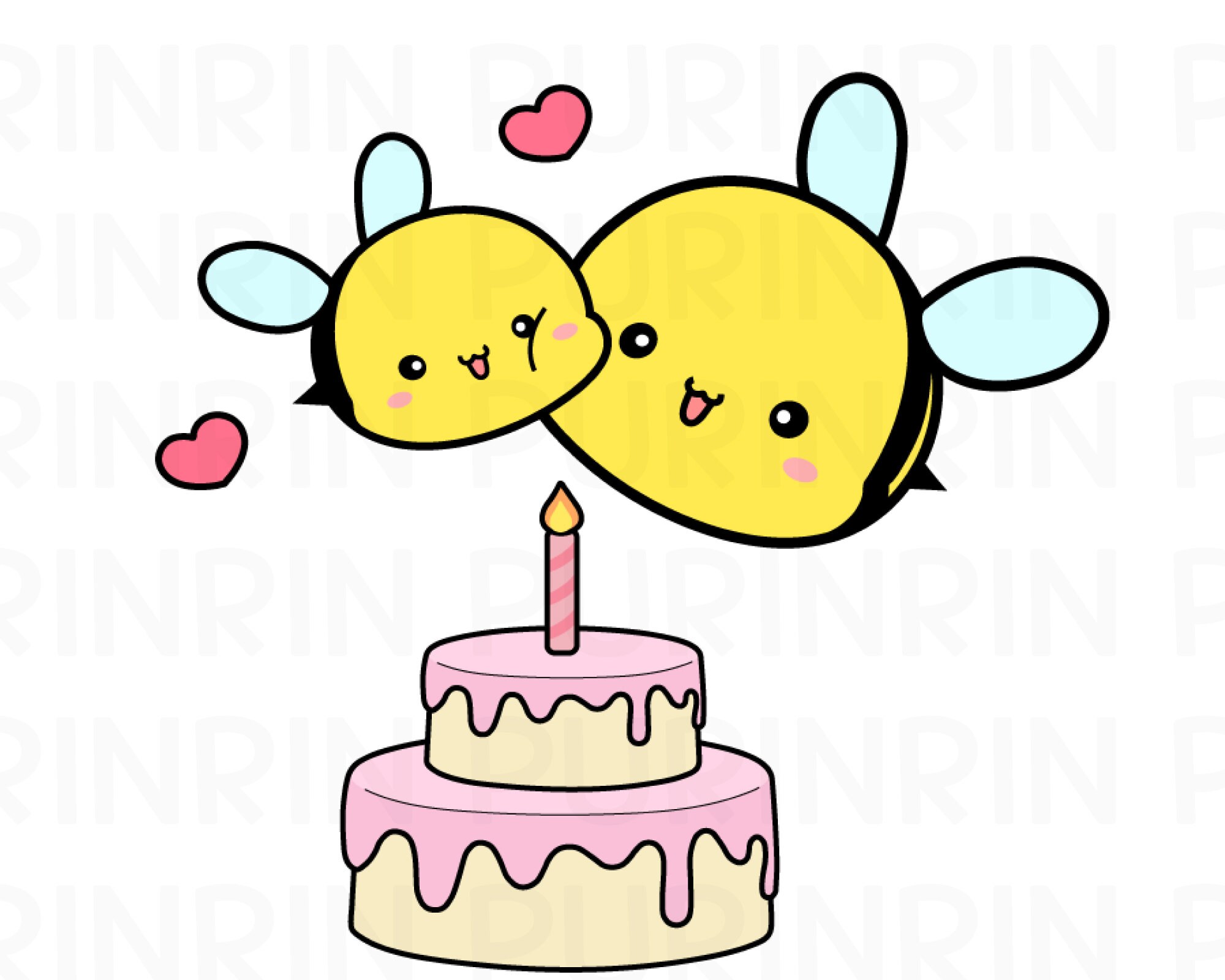Bee Birthday Clipart Queen Bee Kawaii Clipart Sunflower Png - Etsy