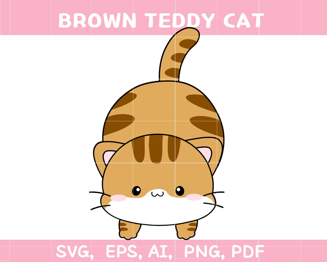 Brown Tabby Cat, Kitten Svg - Etsy