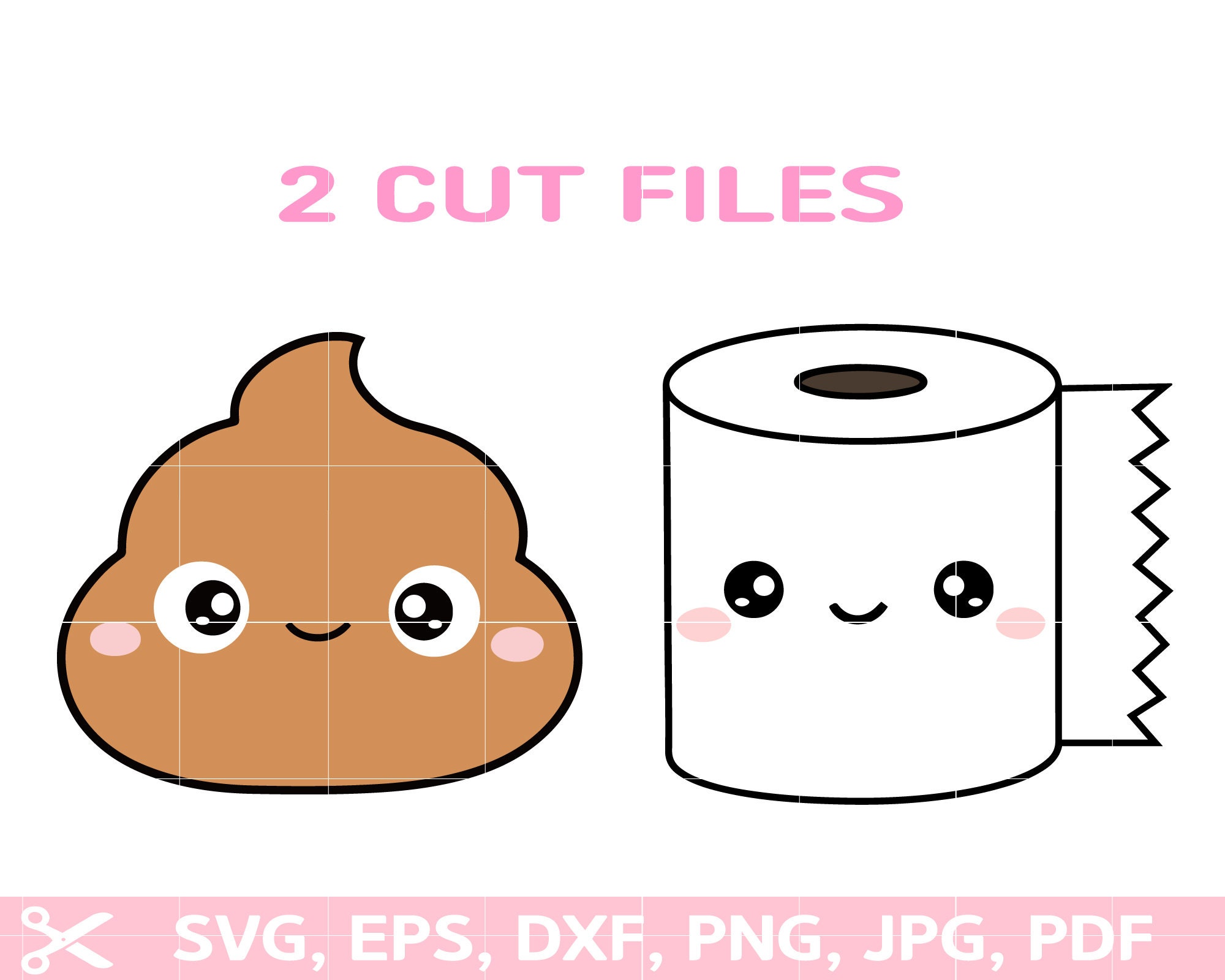Poop Svgtoilet Paper Svg Poop Emoji Svg Layered Paper | Etsy