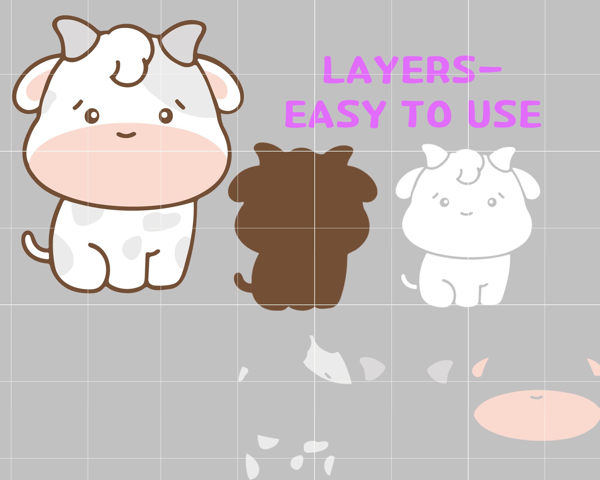 Strawberry Cow Cute Cow Svg Cow With Horns Svg Love Cow - Etsy