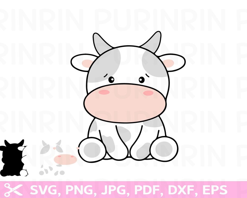 Schattige koe svg koe print svg koe met hoorns koe svg - Etsy België