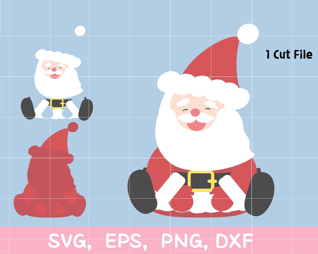 Santa SVG. Santa Claus SVG. Cricut Cut Files, Layered Files. Silhouette ...