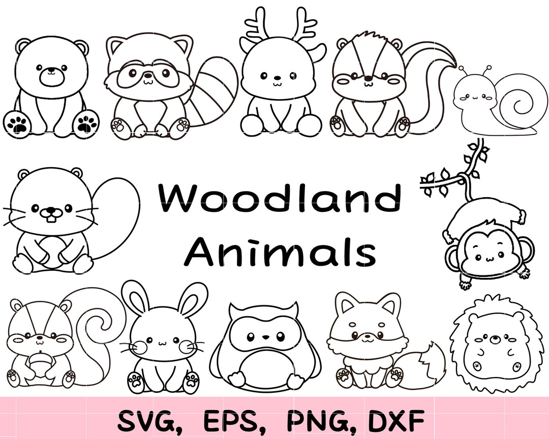 Woodland Animals Coloring Pages