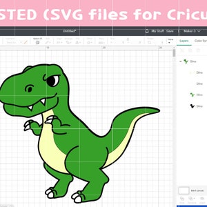 Dinosaur Svg, T-rex Svg, Dino Svg, Dinosaur Silhouette, Layered Cut ...