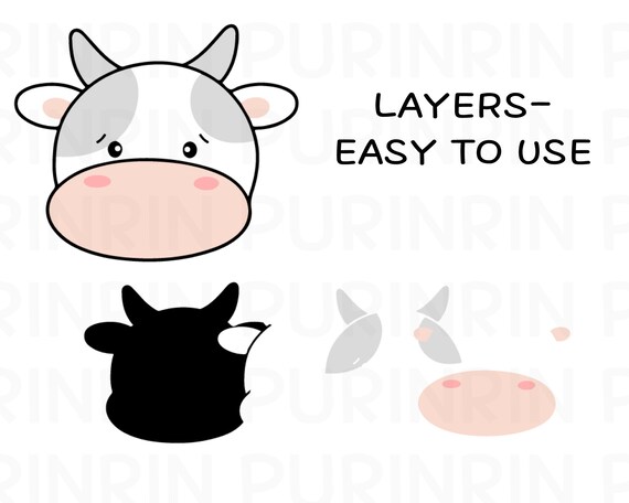 Cow Face Vector