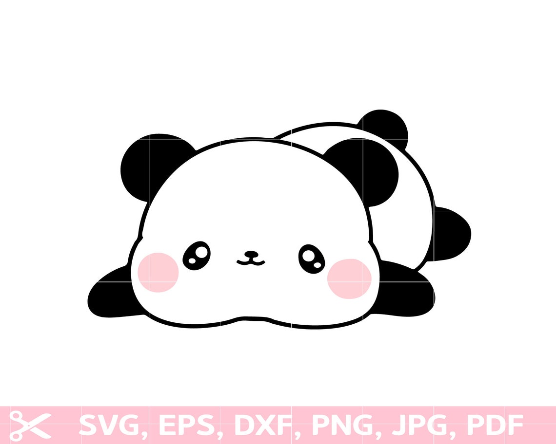 Cut Baby Panda Svg Png Lie Down Panda Cricut Vinyl - Etsy
