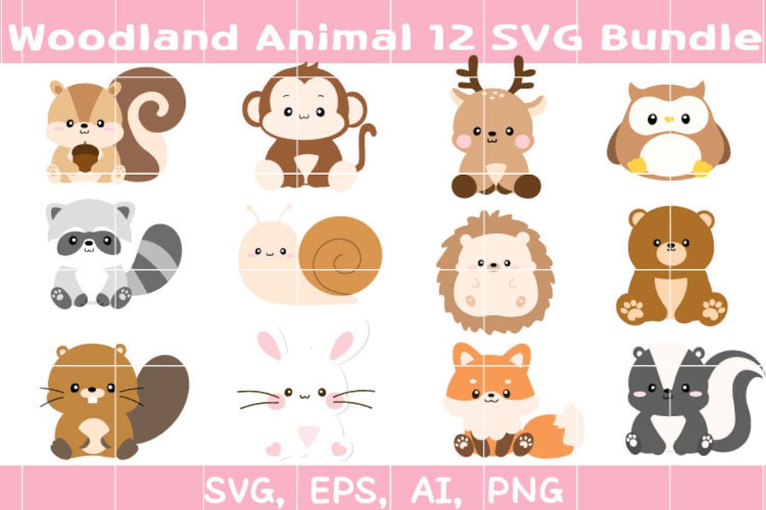 Woodland Animals Layered Svg Cut File,forest - Etsy