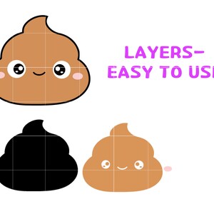 Poop Svg, toilet Paper Svg, Poop Emoji Svg, Layered Paper Roll, Poop ...