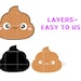 Poop Svg,toilet Paper Svg, Poop Emoji Svg, Layered Paper Roll, Poop ...
