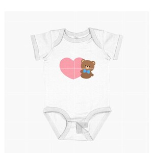 Cute Bear With Heart SVG | Valentine Teddy Bear Clipart | Love SVG for ...