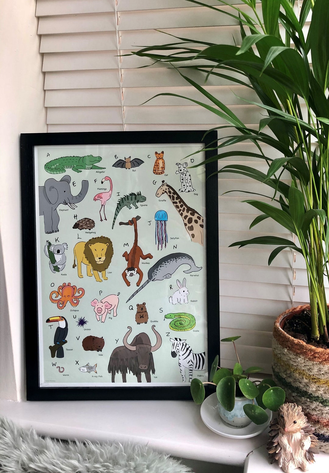Animal A to Z Poster - Etsy
