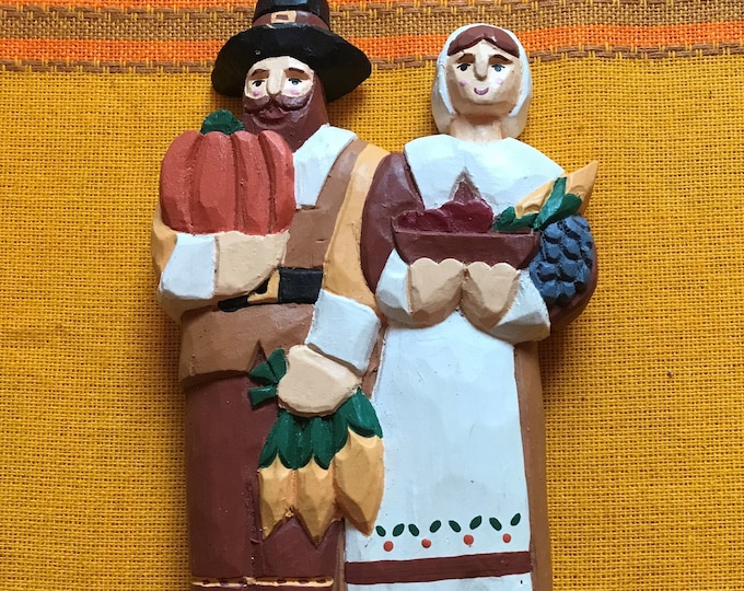 Set of Two Handmade Primitive Thanksgiving Pilgrims - Etsy