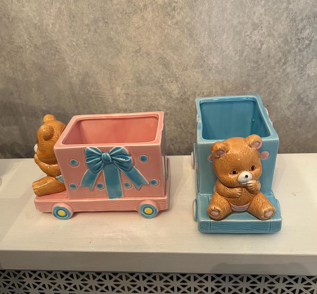 Vintage Baby Planters-4 Styles-perfect Gift Shop Condition-1990-teddy ...