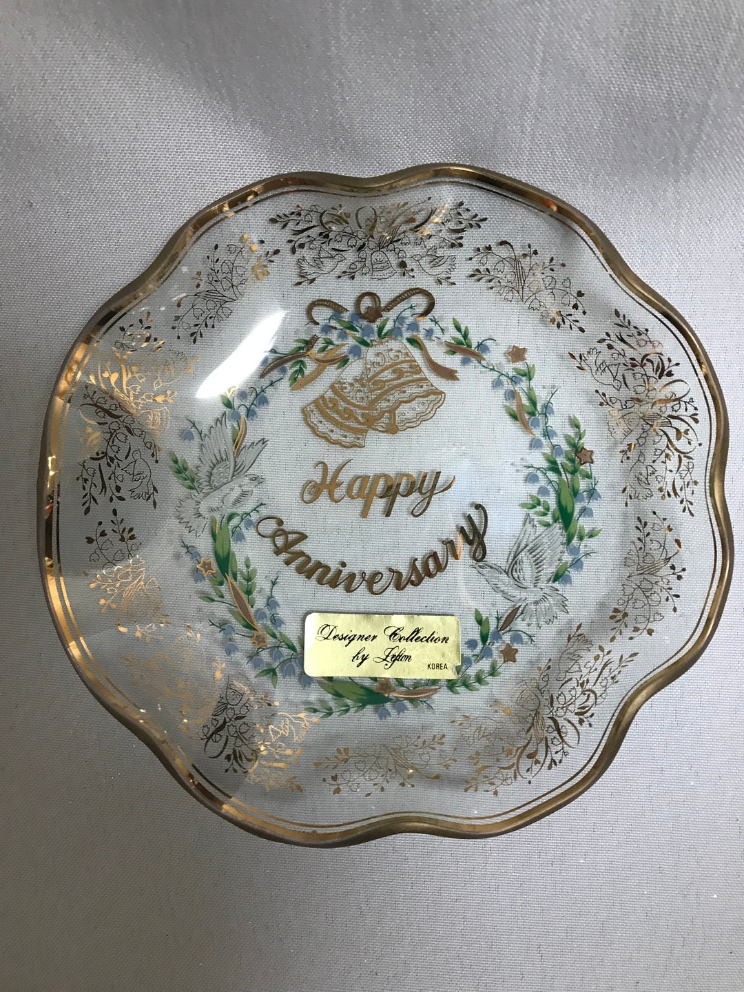 Lefton Anniversary Candy Dish & 50th Anniversary 6" Plate-happy ...