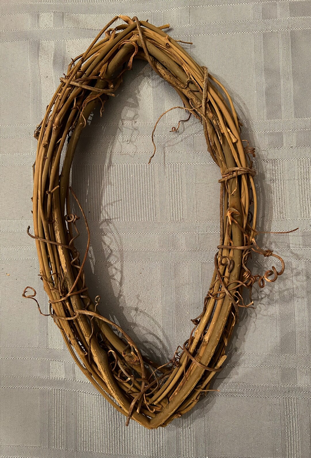 Oval Grape Vine Wreaths-2 Styles-natural & Bleached Handmade Vintage ...