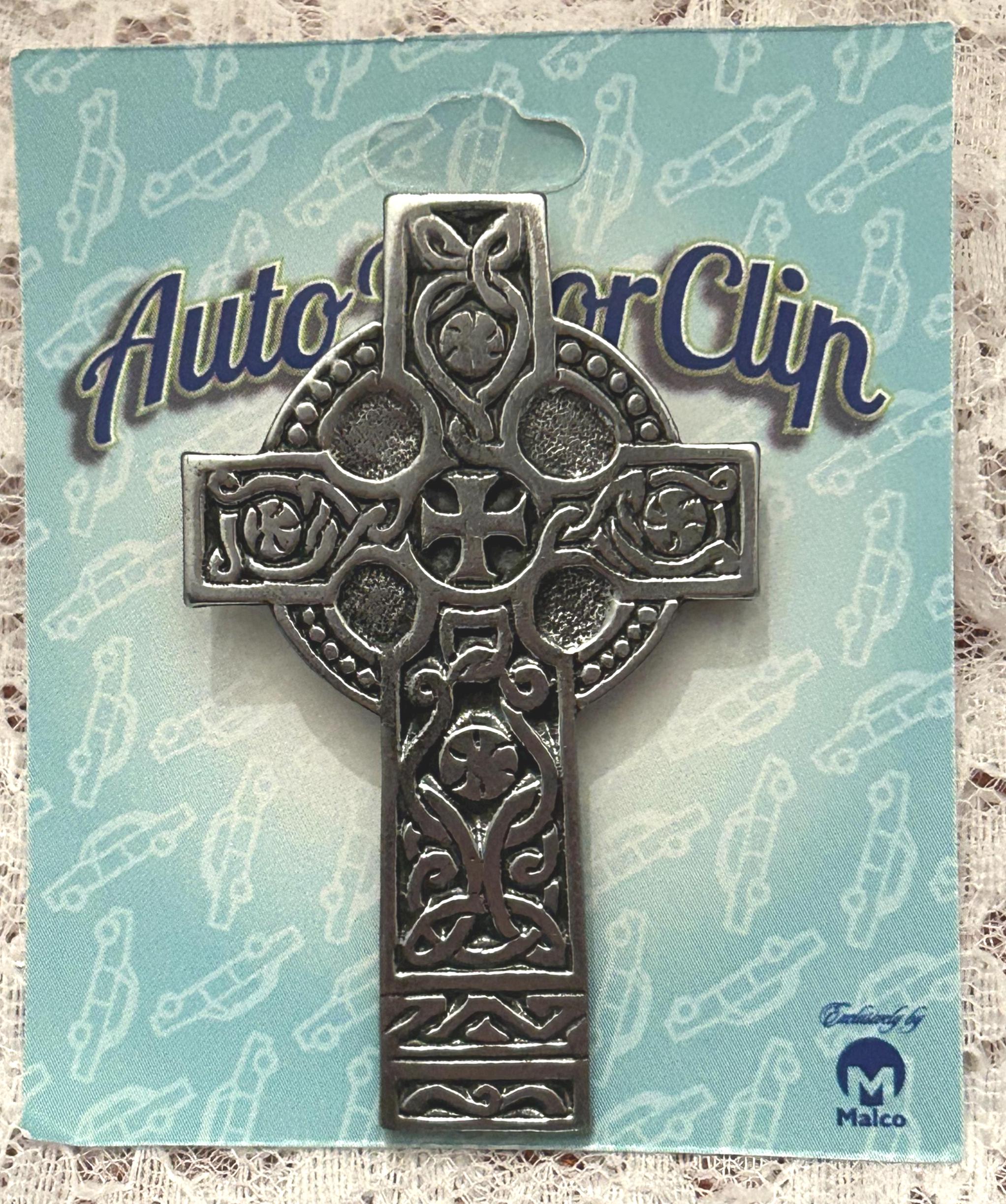 Irish Celtic Cross Visor Clip-claddagh & Irish Blessing Cross-son Angel ...