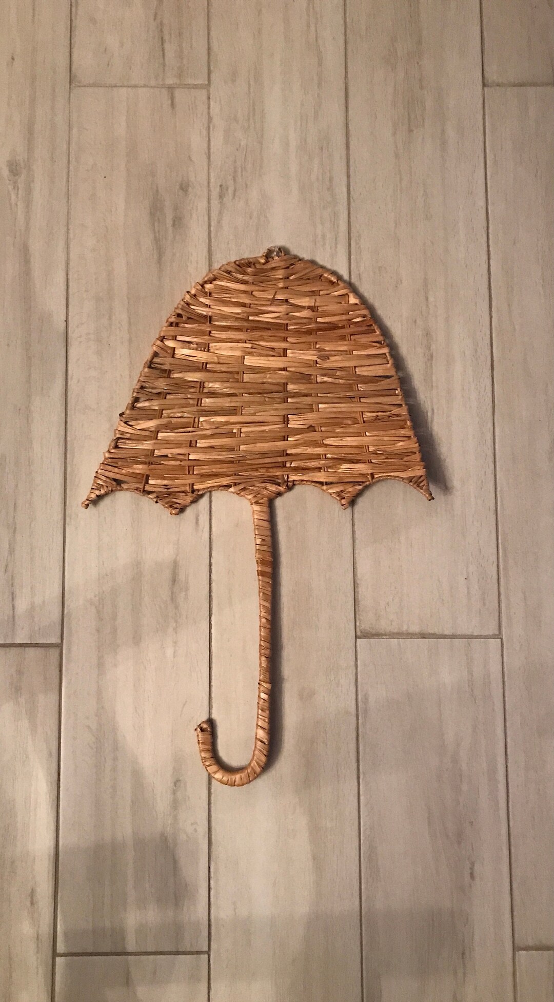 Straw Parasol-flat Wicker Umbrella Great for Spring or Bridal/baby ...