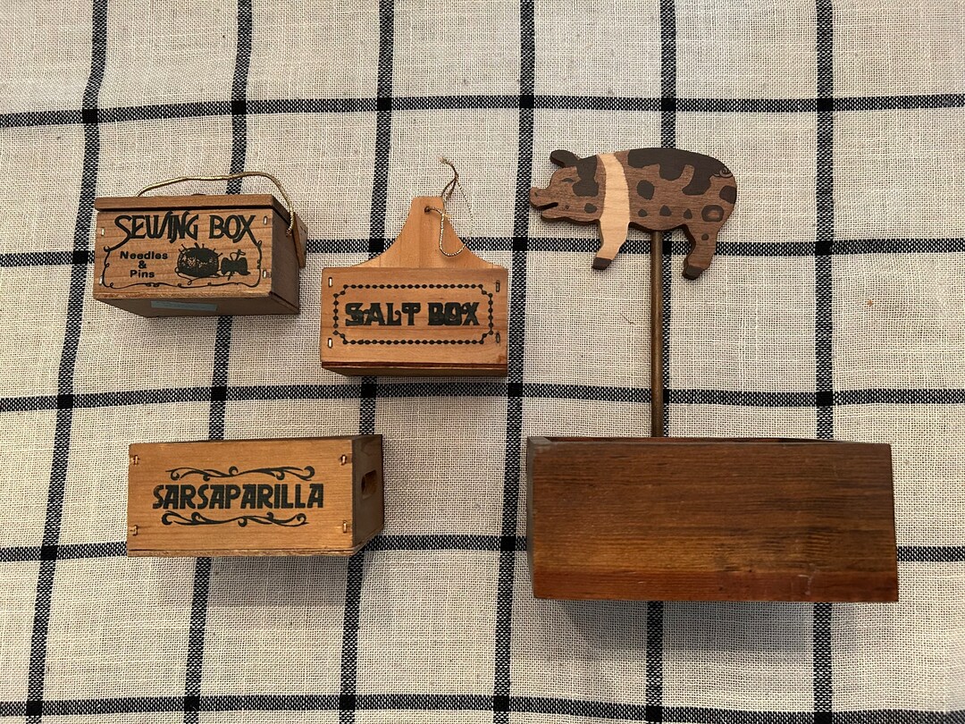 Wood Box Reproductions-vintage Mini Wood Repro of Sewing Box ...