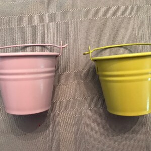 Little Pastel Beach Pails & Silver Metal Pails-2 Sizes-great for Favors ...
