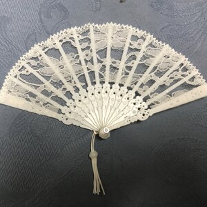 Vintage Lace Folding Fans-4 Sizes-white & Ivory-perfect Condition From ...