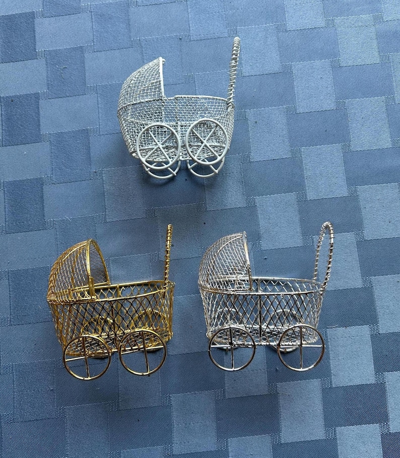 Baby Carriages-3 Colors-metal Baby Stroller & Plastic-favor-cake ...
