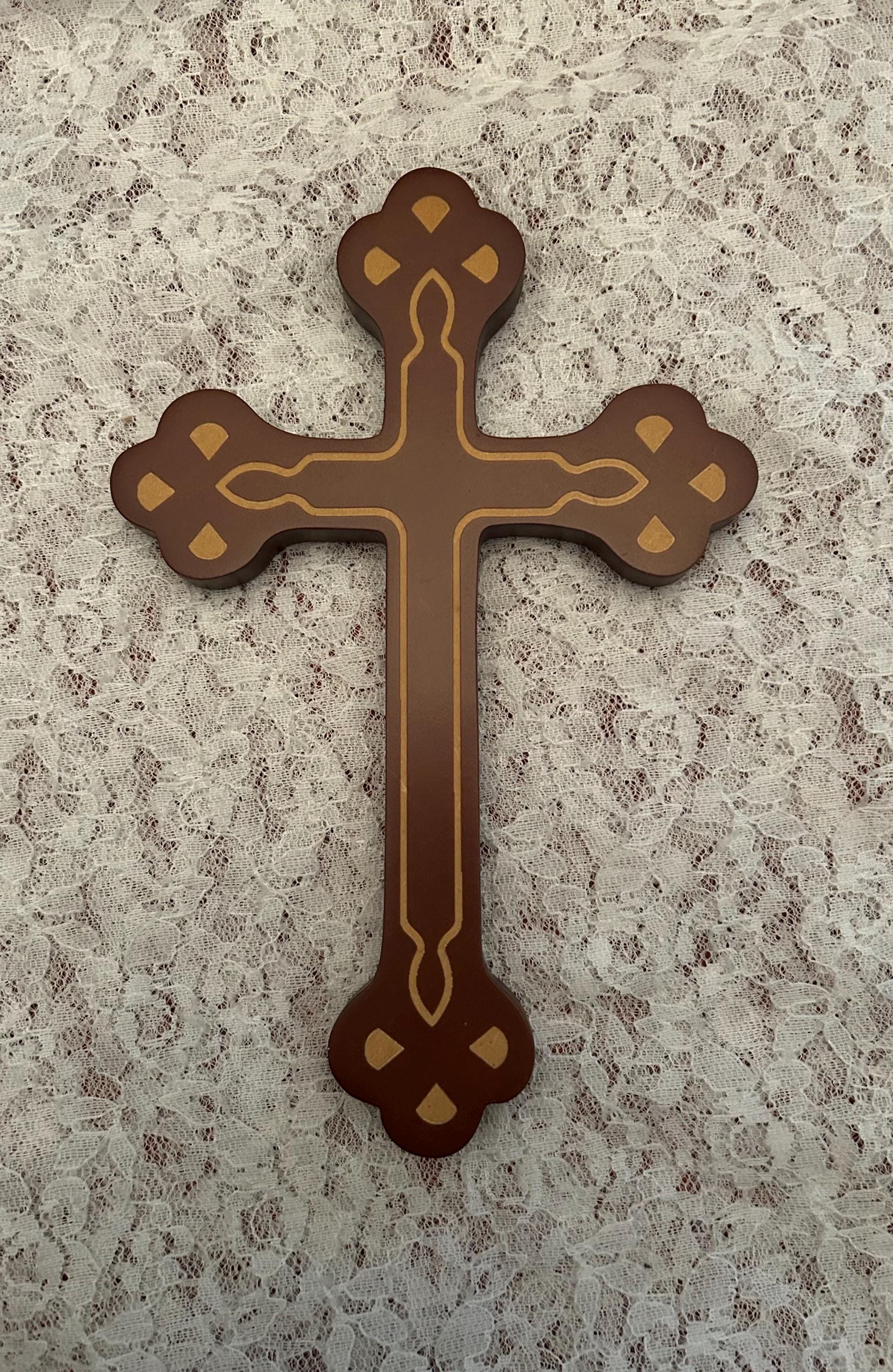 Religious Crucifixes-2 Styles-wood-resin-classic Religious Cross-wood ...