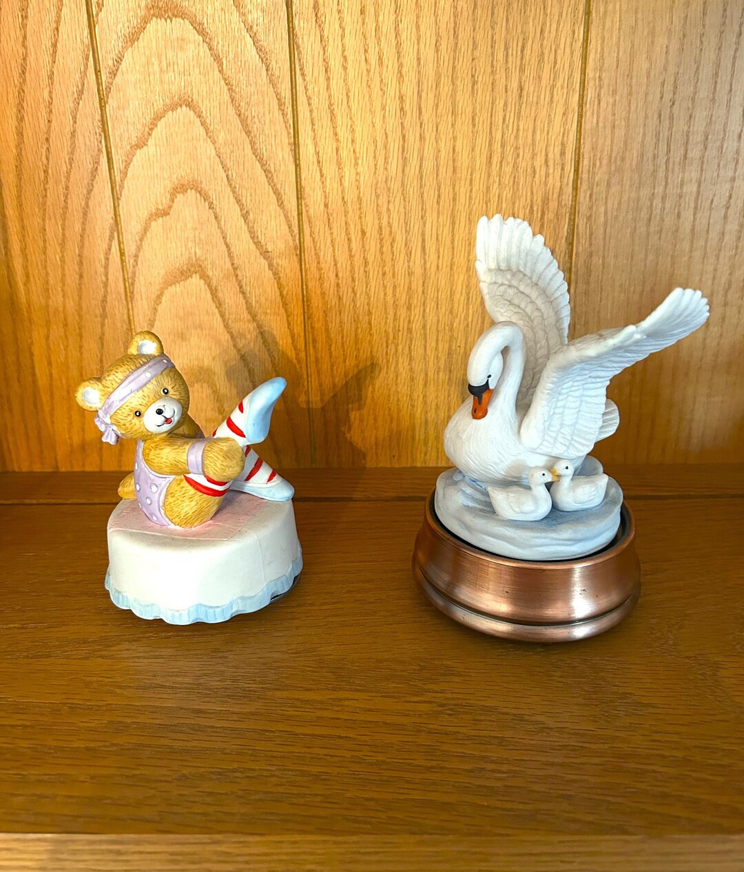 Swan Lake Musicals-2 Styles-bear Ballerina-majestic Swan With Baby ...