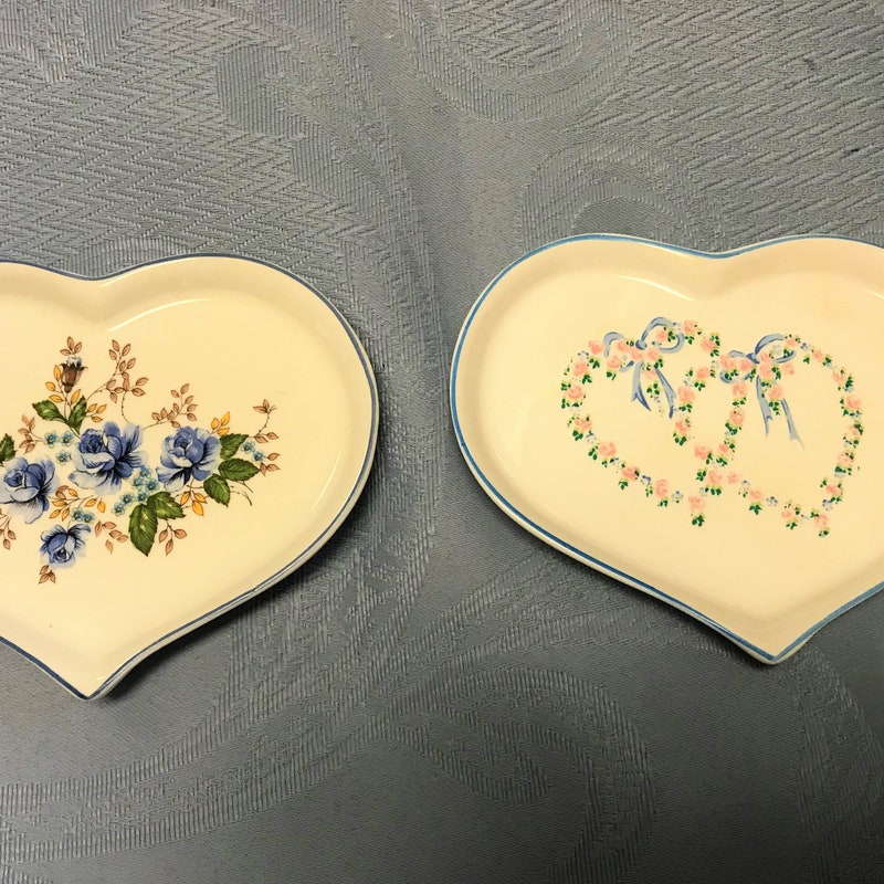 Double Heart Trinket Dish - Etsy