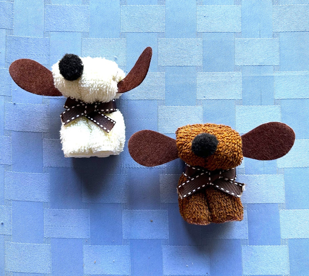 Boo Boo Dogs-terry Cloth Face Cloth Dogs-great Baby Shower Favor-2 ...