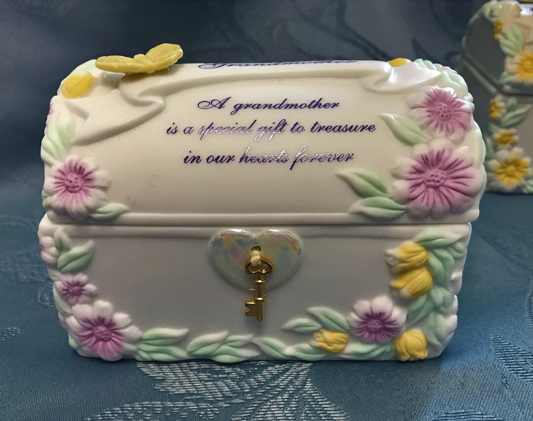 Nana and Grandmother Keepsake Boxes-ceramic Treasure Chest Boxes-enesco ...