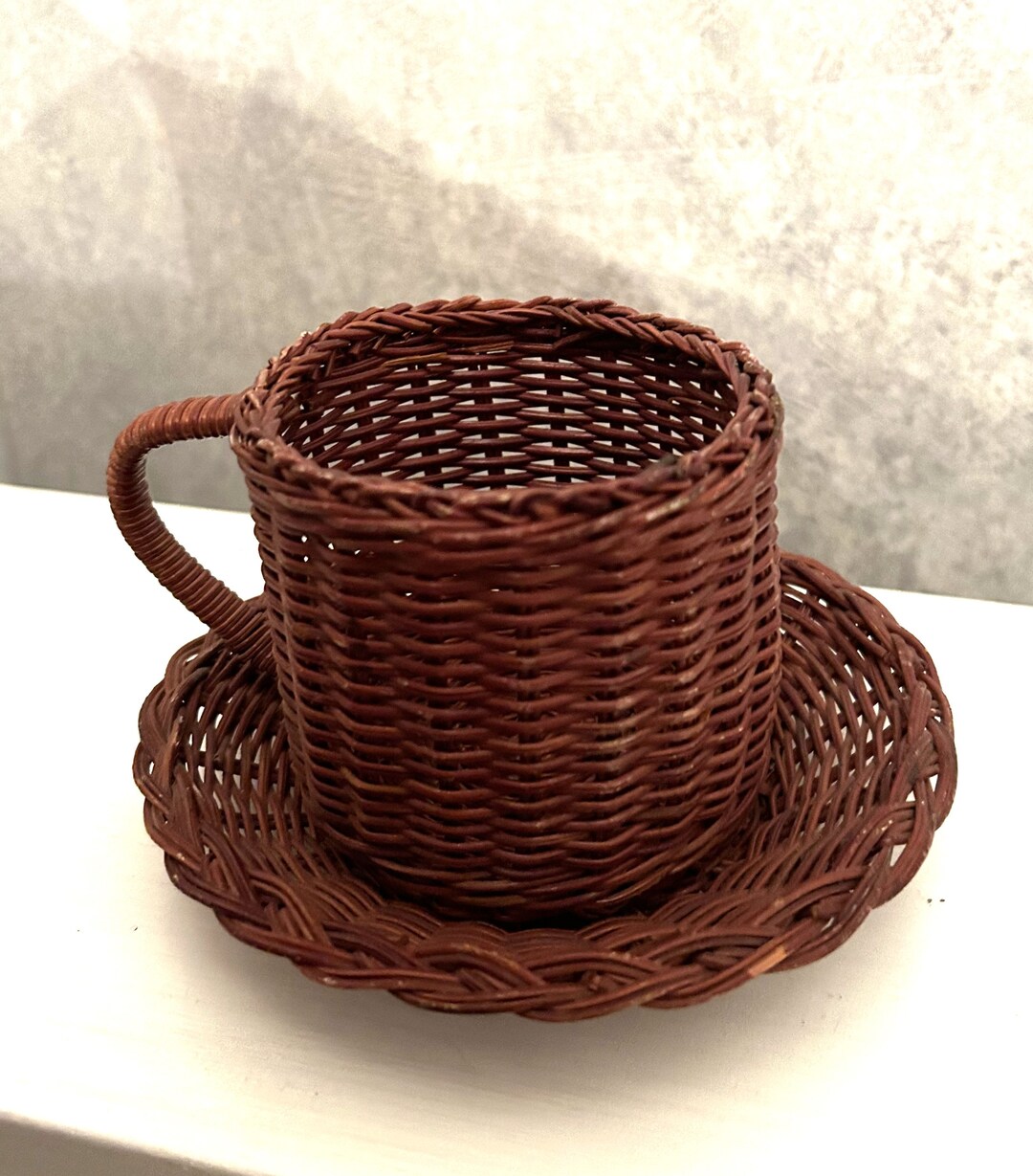 Wicker Cup and Saucer & Watering Cans great for Small Flower ...