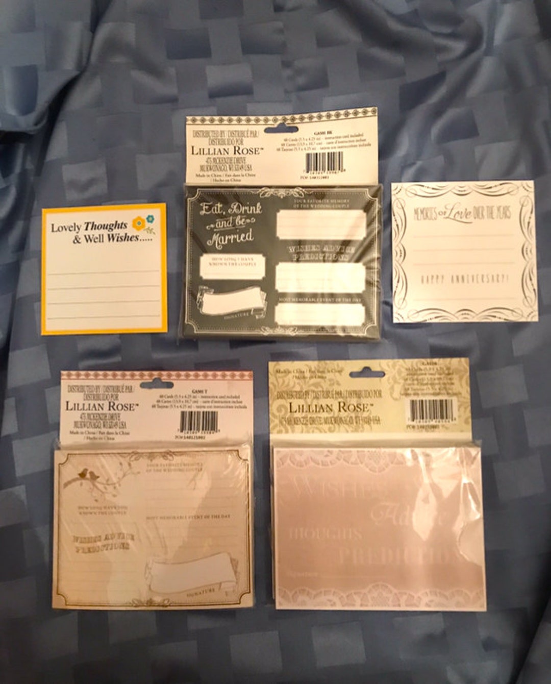 Wedding & Anniversary Keepsake Sign in Cards-guest Book Alternative ...