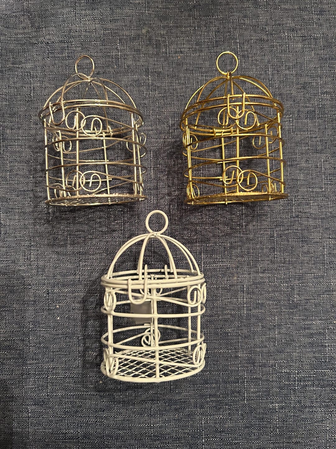 Mini Bird Cages-perfect for Favors-crafting-doll Houses-ornaments-metal ...