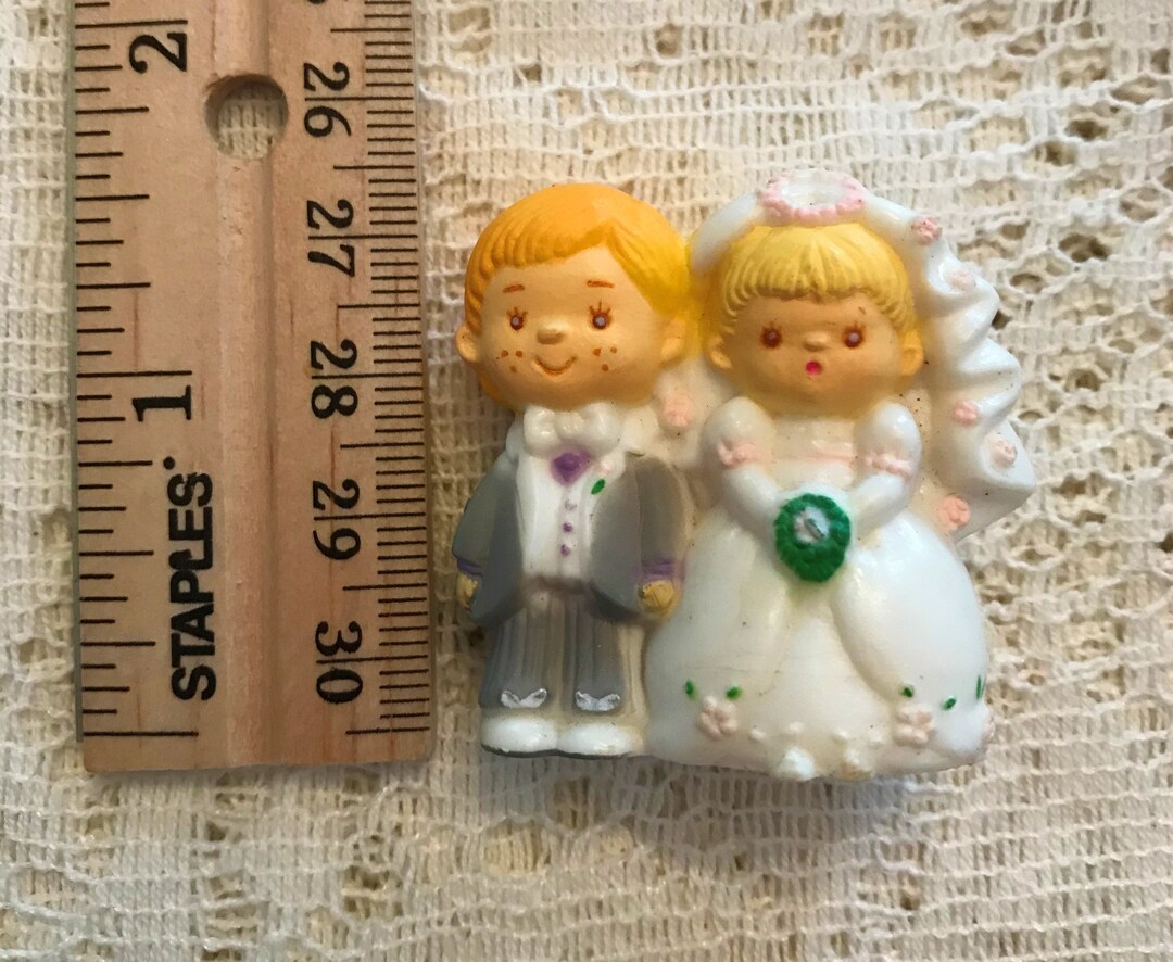 Mini Bride and Groom Figure-1-5 Pcs Vintage Mangelsens Plastic Bride ...