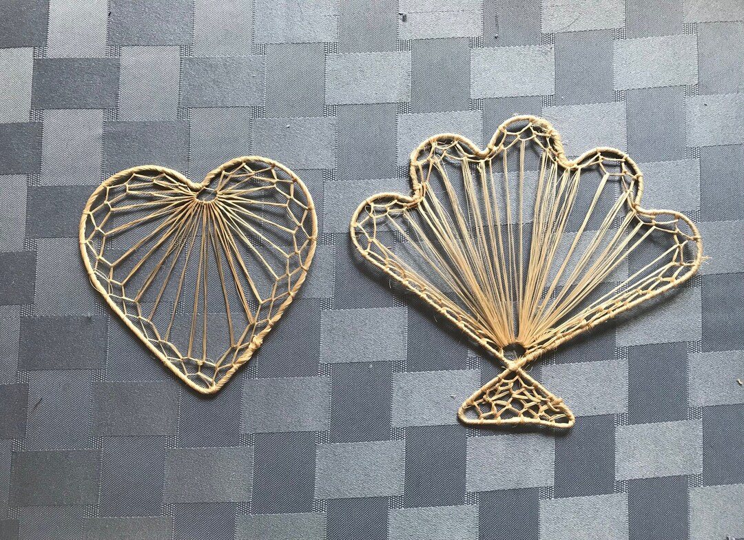 Fans & Hearts-abaca Straw-2 Styles-scalloped Fan 1-3-6-12 Pcs- Great ...