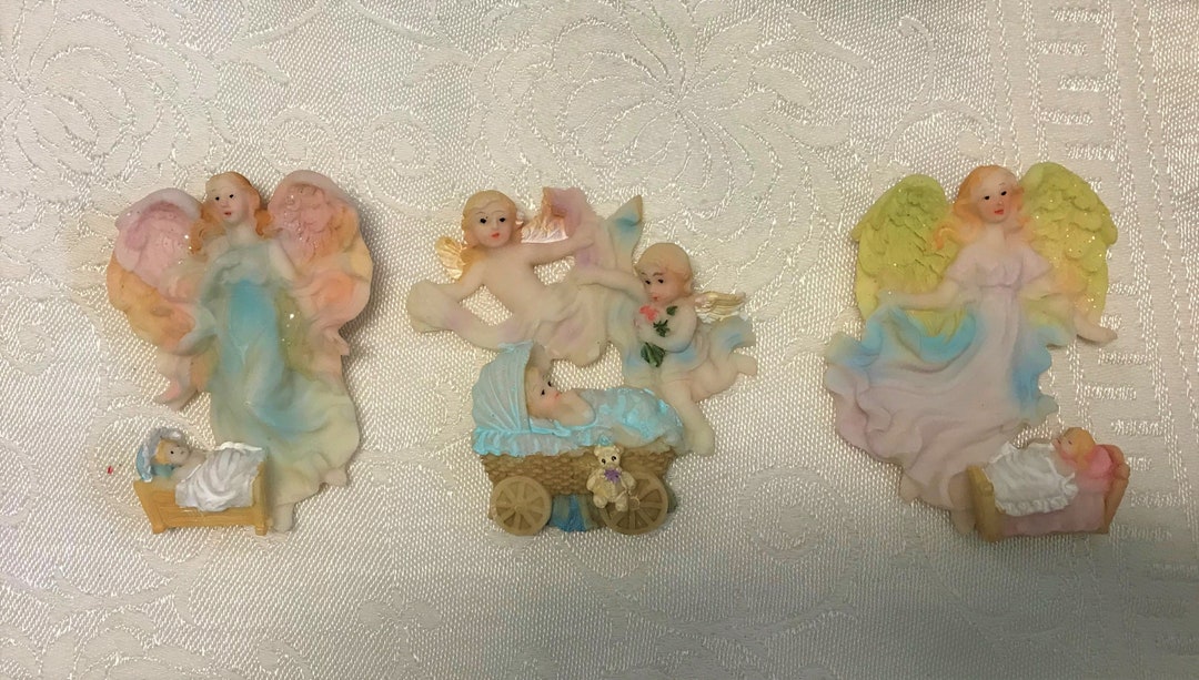 Baby Favor Magnets-1-5-10 Pcs-angels-cherubs-storks-4 Styles-keepsake ...