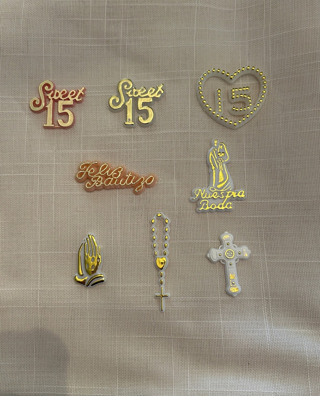 Favor Charms-plastic-quinceanera-15-feliz Bautizo-nuestra Boda-praying ...