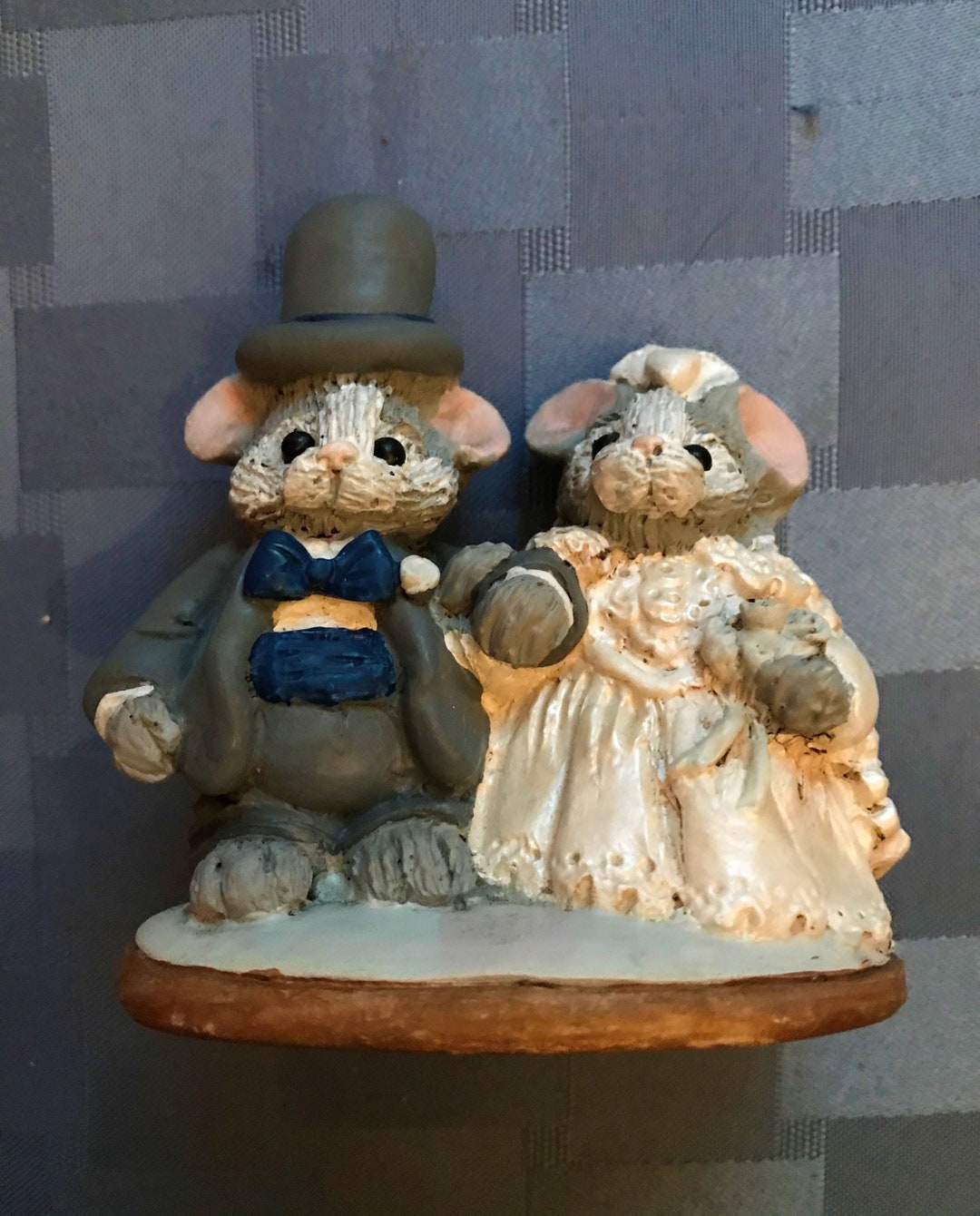 Mouse Bride and Groom Cake Topper Figurine-adorable Vintage Mouse ...